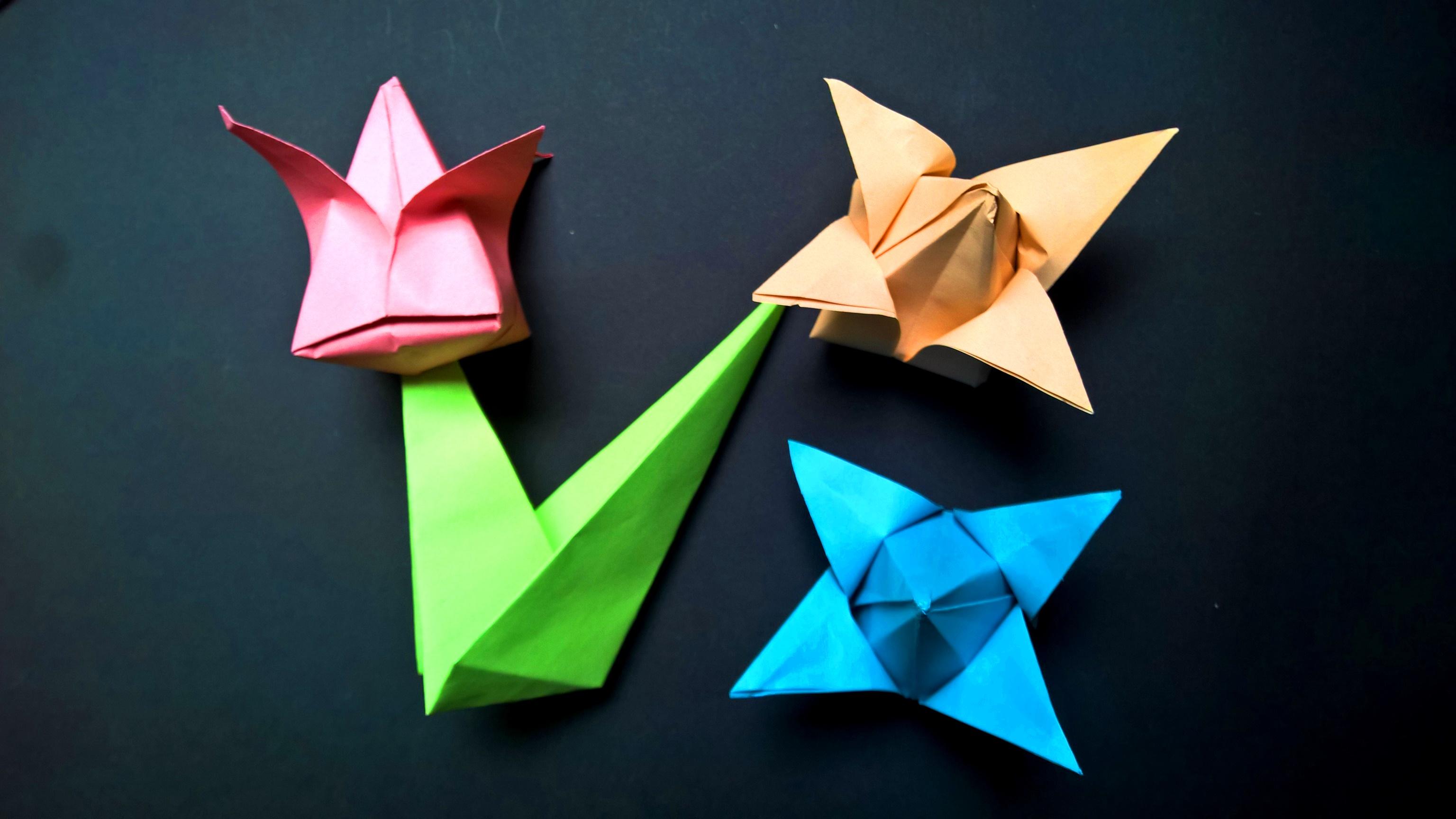 Origami Tulip - einfaches Papier folding - perfektes Mother's ...