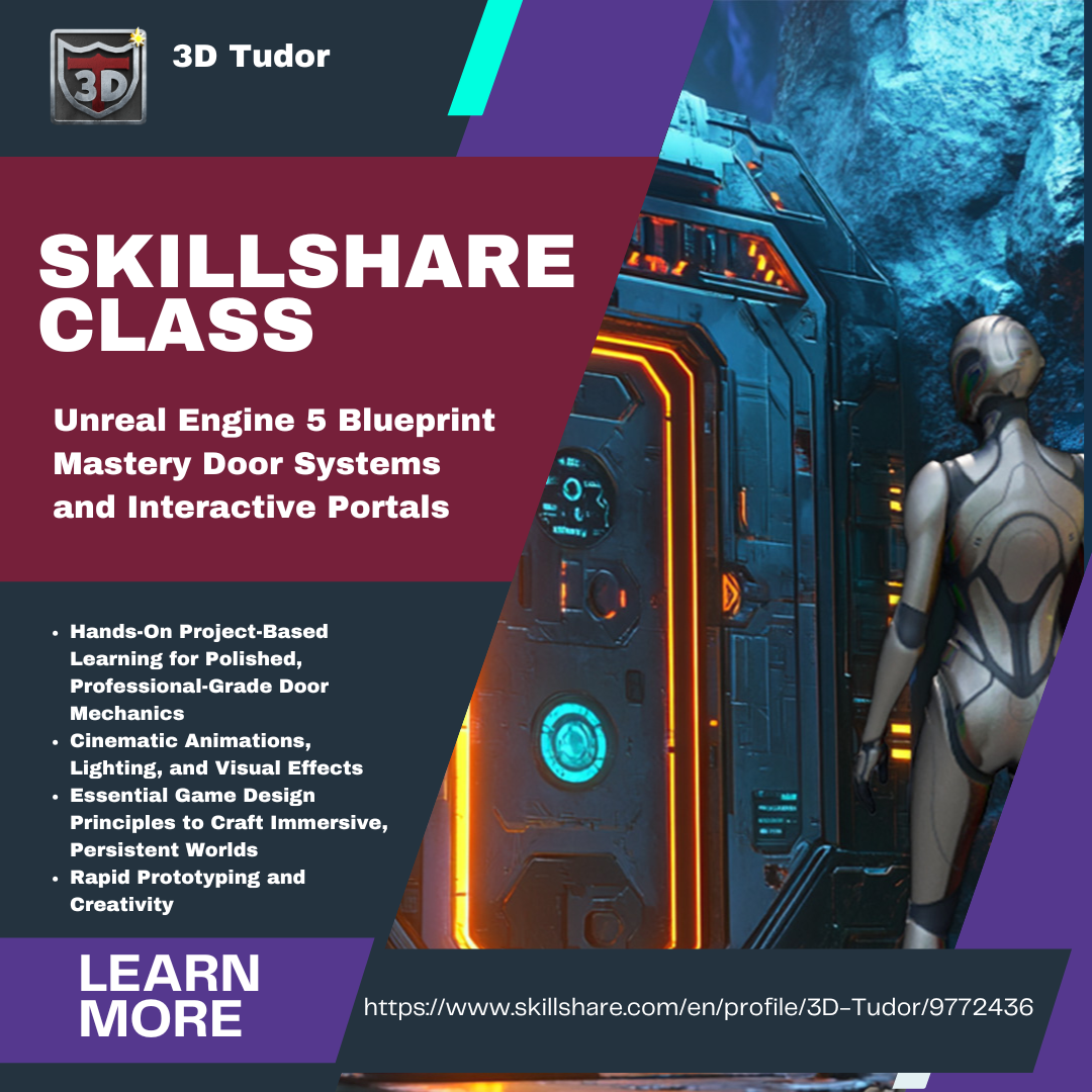 Dominio de blueprints de Unreal Engine 5: sistemas de puertas y portales interactivos | 3D Tudor ...