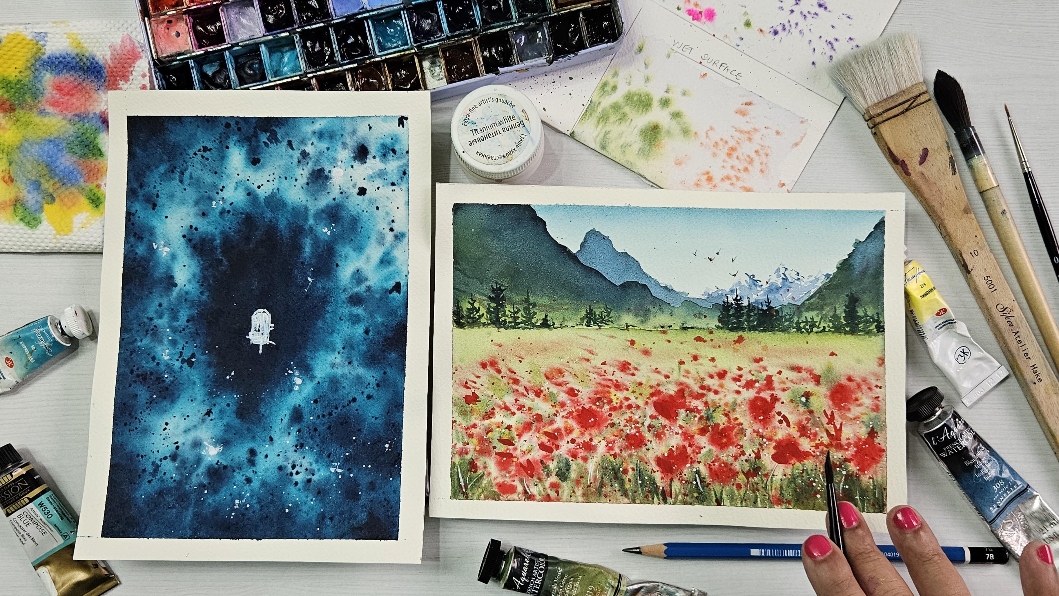 The Magic of Splatters: Loose & Expressive Watercolor Painting | Saumya ...