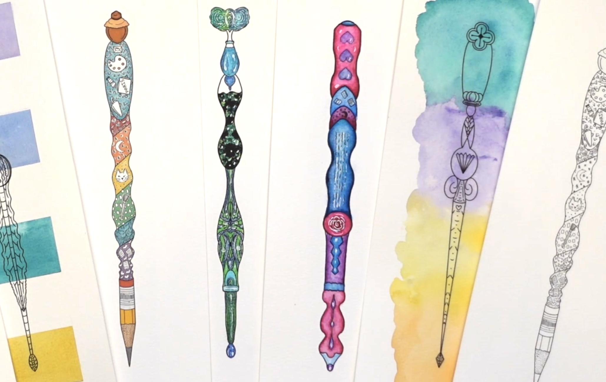 Drawing Personalized Magic Wands: Create Mixed Media Art | Tammie Ann ...
