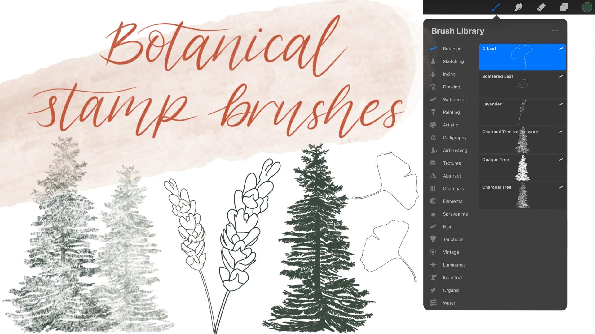 Create Your Own Procreate Stamp Brush Pack 7 FREE Floral Stamp 