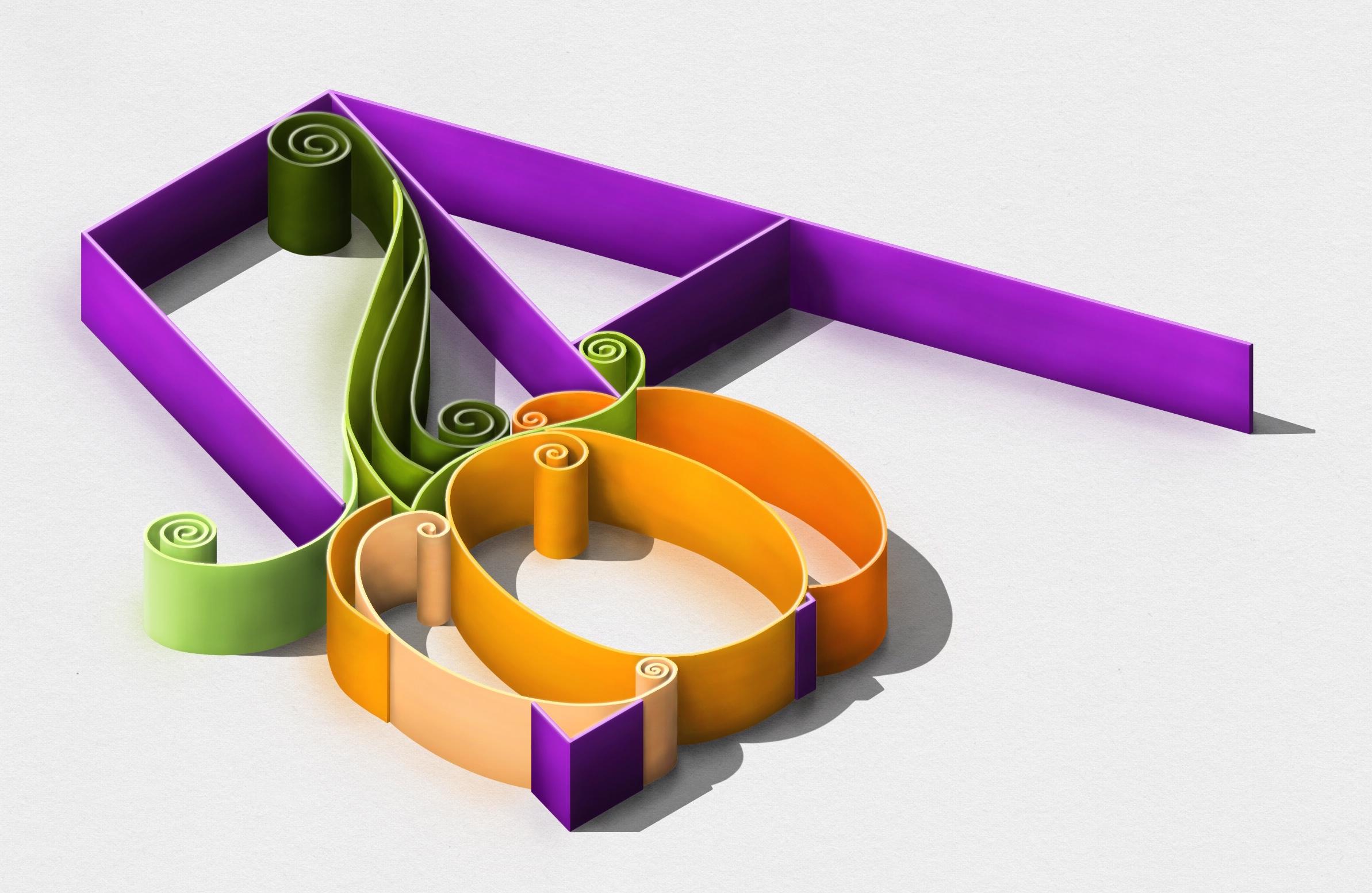 3D Art In Procreate Step by Step Digital Quilling Lettie Blue 