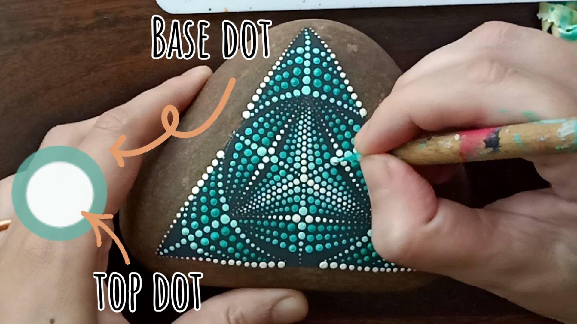 Learn how to create Geometric Dot Art on stone - Mandala Monkey ...
