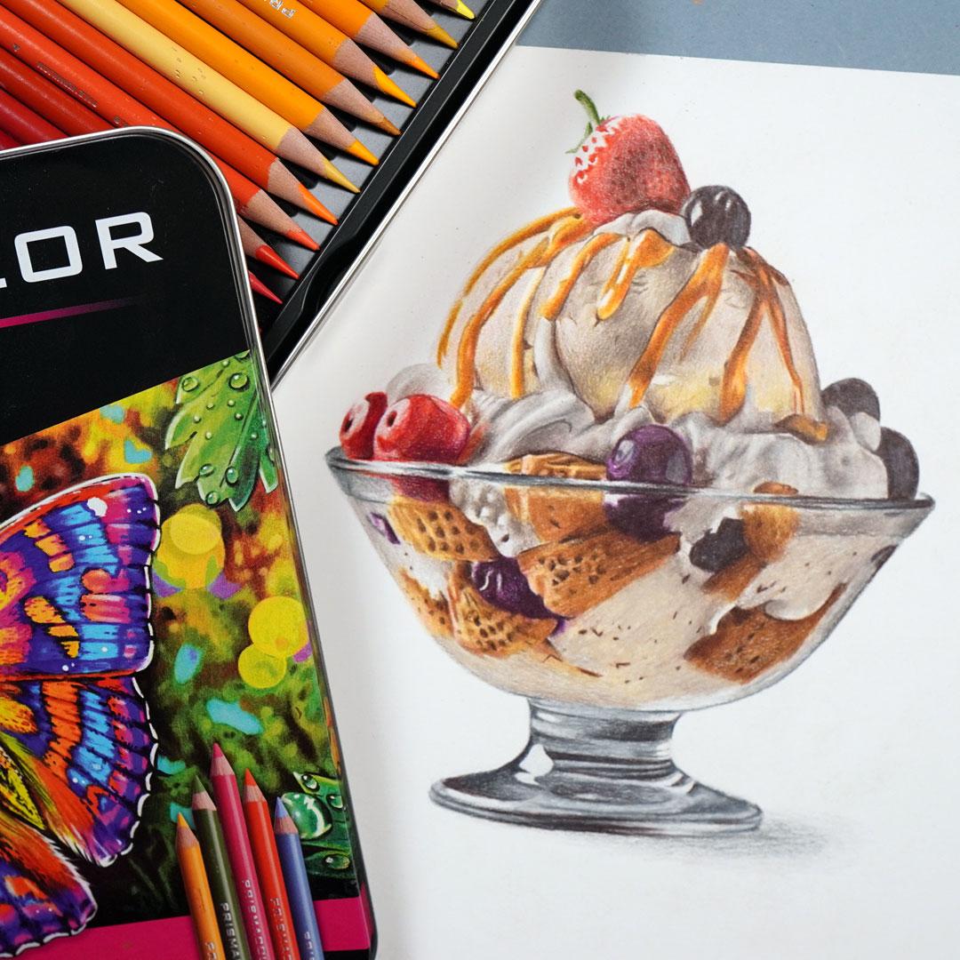 How to Draw Large Detailed Drawings with Coloured Pencils: Drawing an ...