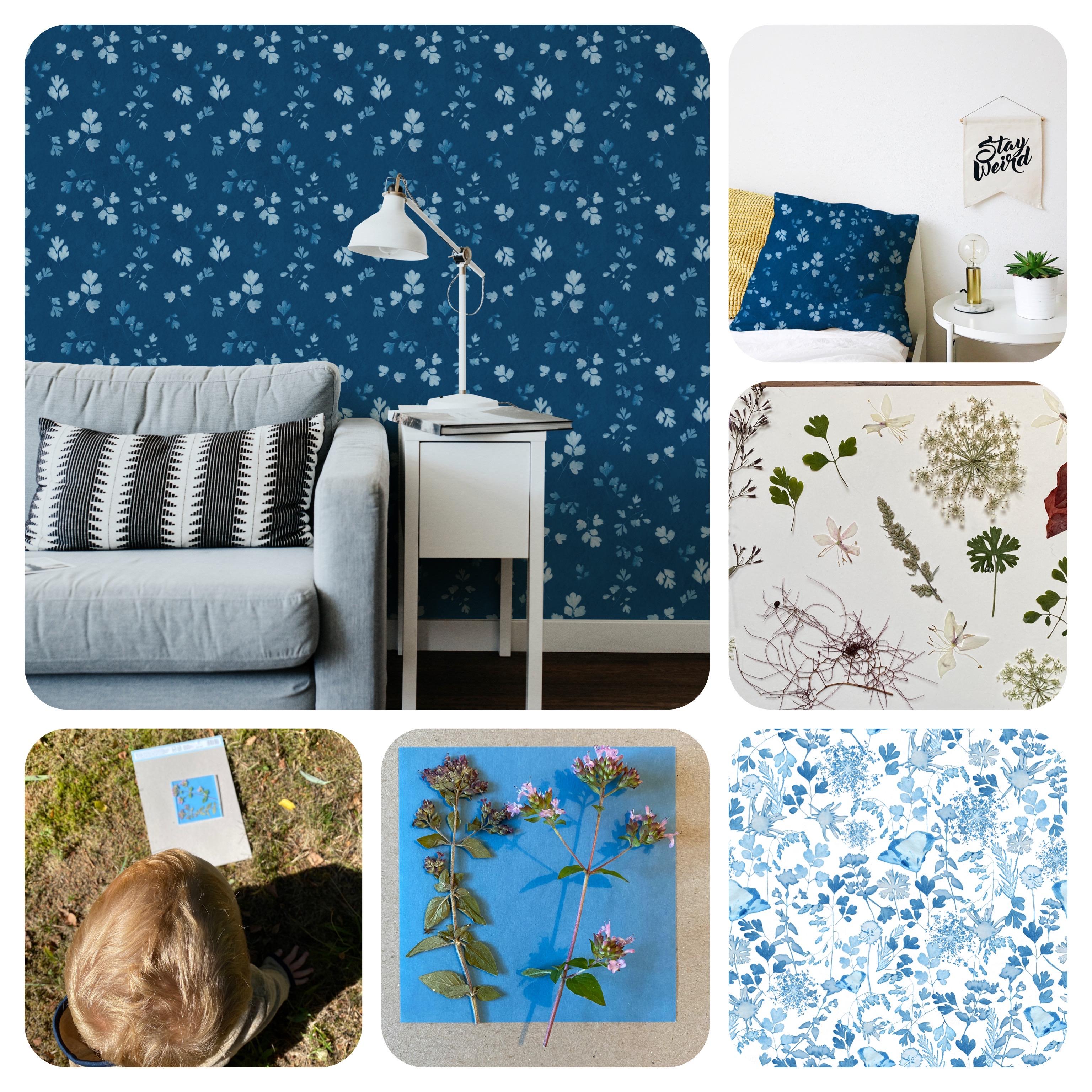 Cyanotypes - From Botanical Sunprint to Repeating Pattern in Procreate ...