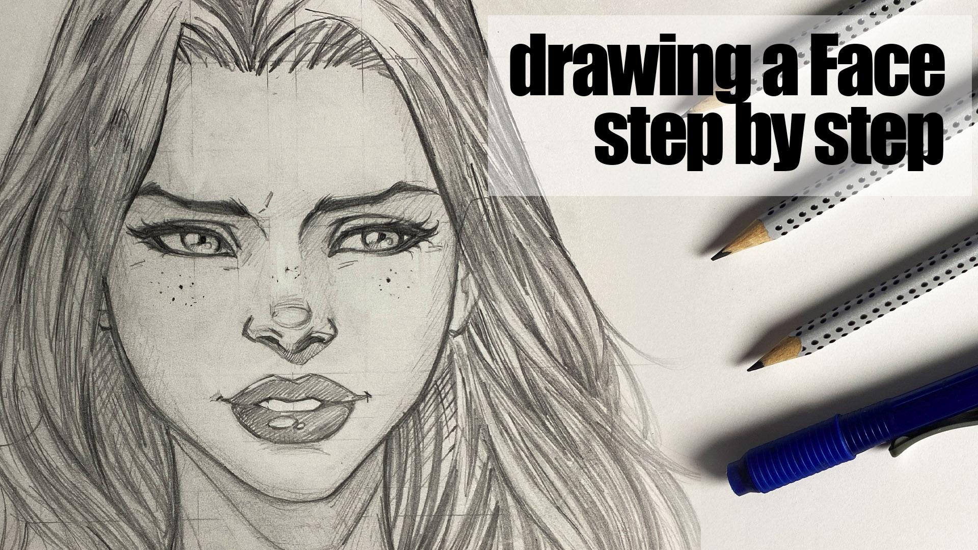 How To Draw A Face Step By Step Traditional Art Robert Marzullo