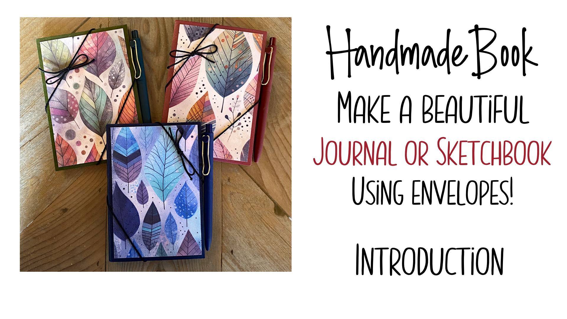 Handmade Book with Pockets - Journal or Watercolor Sketchbook - Created ...