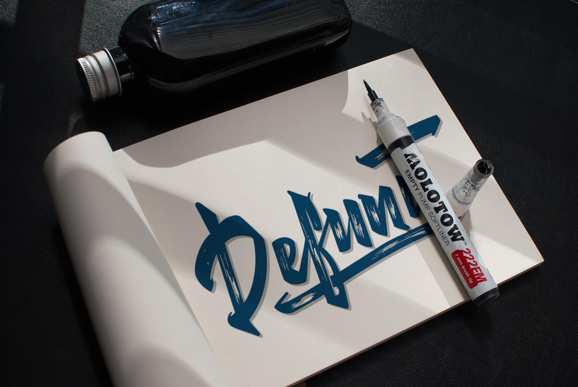 Hand Lettering Logos Workshop: Create Logo With Dry Brush Technique ...