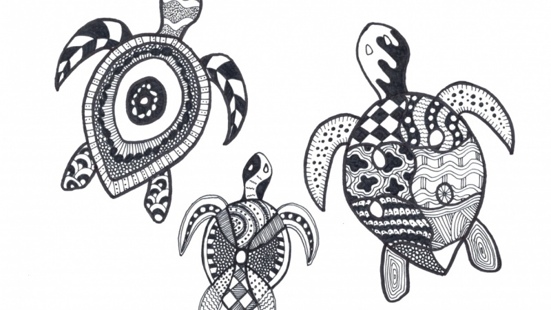 Drawing an Abstract Turtle Through Simple Patterns & Designs | Tatiana ...