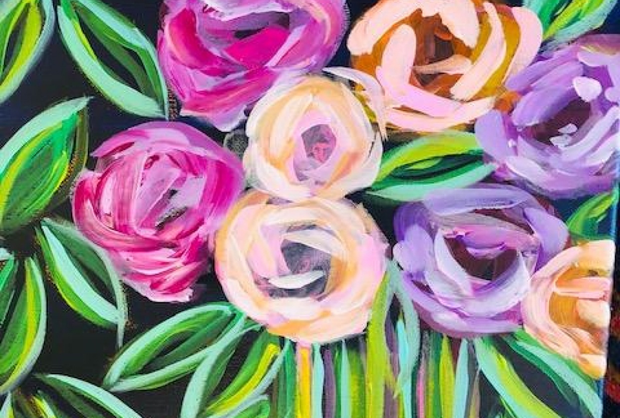 Abstract Flower Painting Tutorial | Best Flower Site