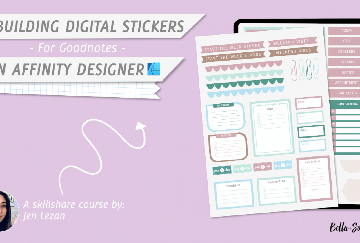 Paper Party Kids Digital Planner Stickers Purple Pink Stickers For 