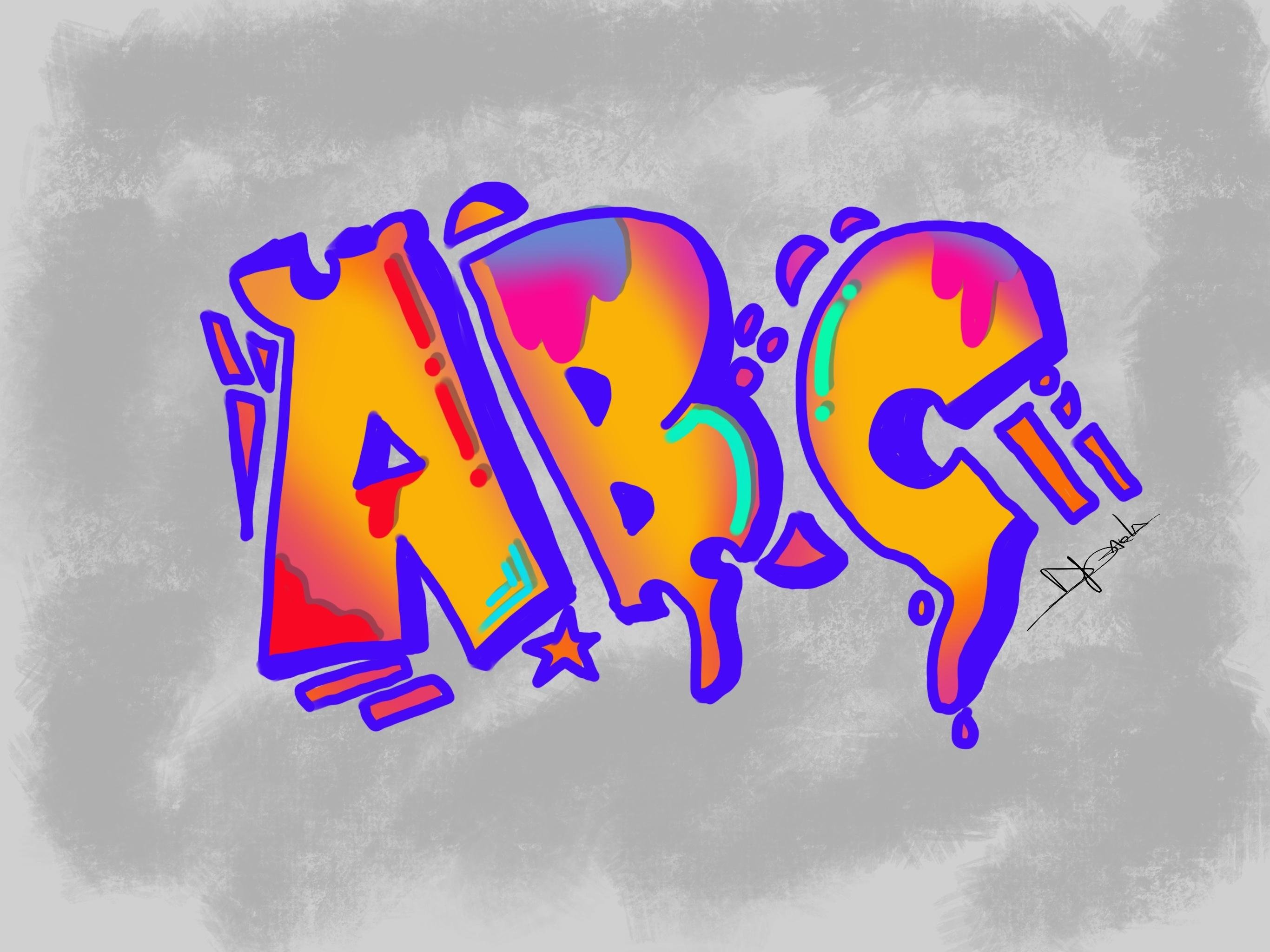 Semi Wildstyle Graffiti Alphabet