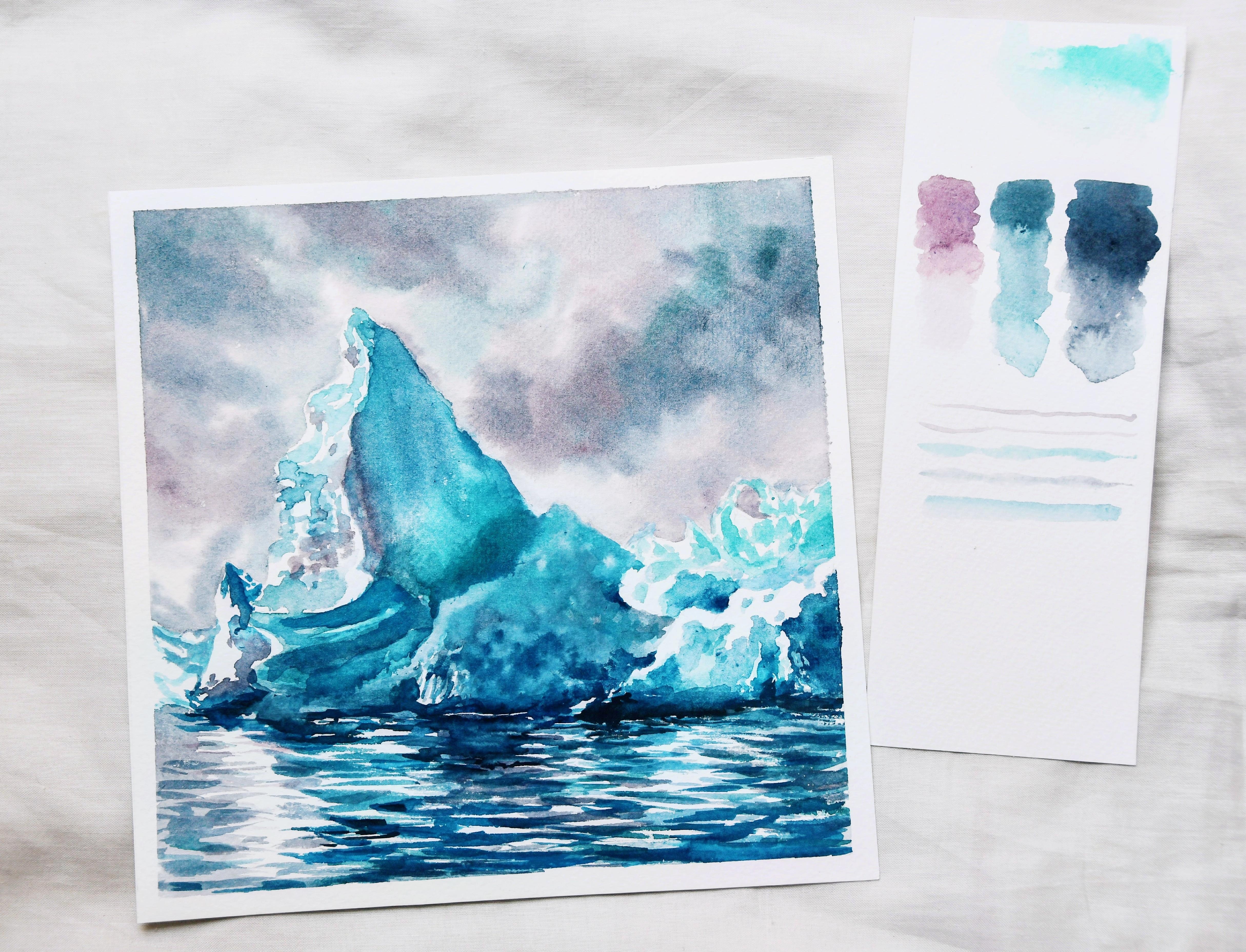 how to draw an iceberg