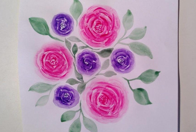 Watercolour Roses - Simple and Easy | Aysha K | Skillshare