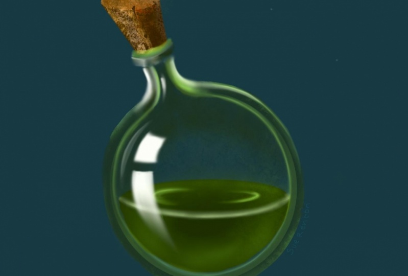 Procreate for Digital Illustration: Magic glowing potion bottle Super easy | George-Daniel ...