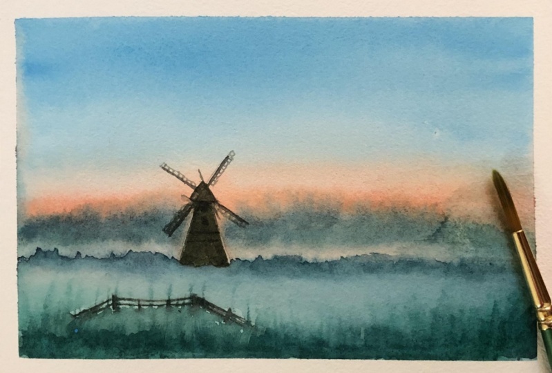 How to draw fog with watercolor? | Ekaterina Azeeva | Skillshare