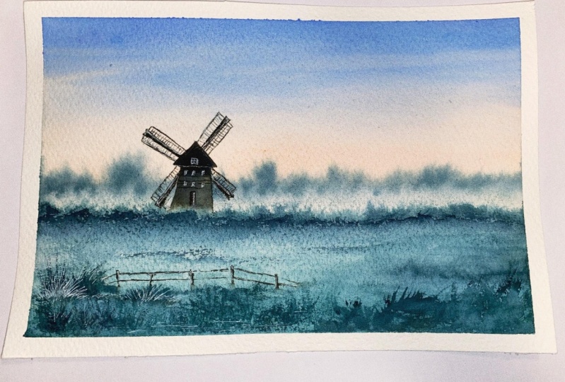 How to draw fog with watercolor? | Ekaterina Azeeva | Skillshare