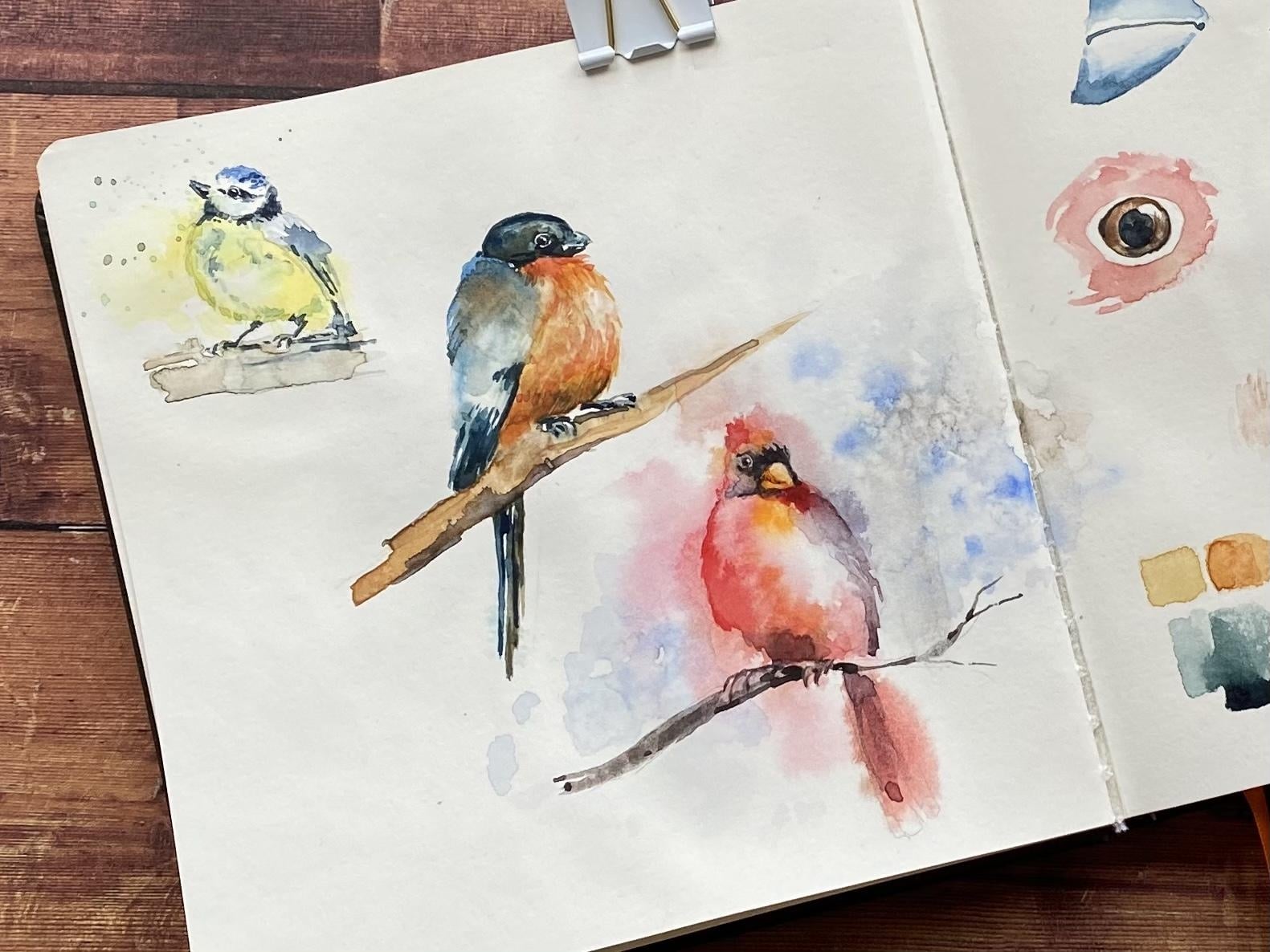 Simple Watercolor Bird