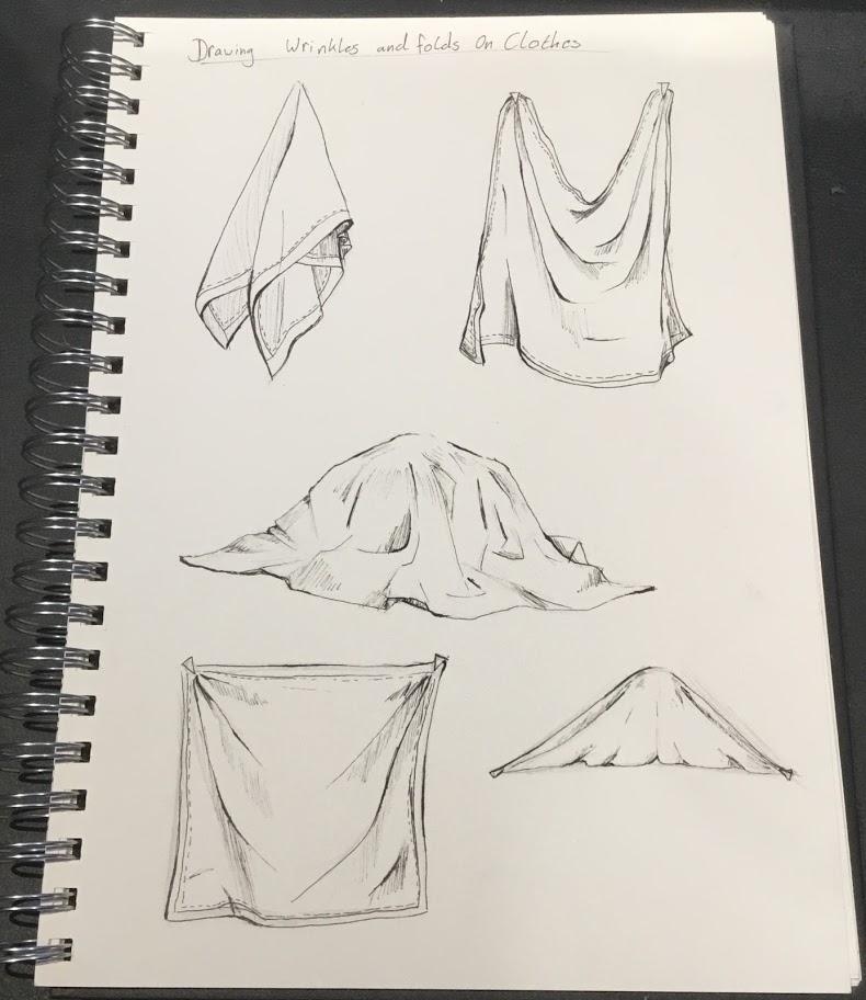 Wrinkled Cloth Drawing
