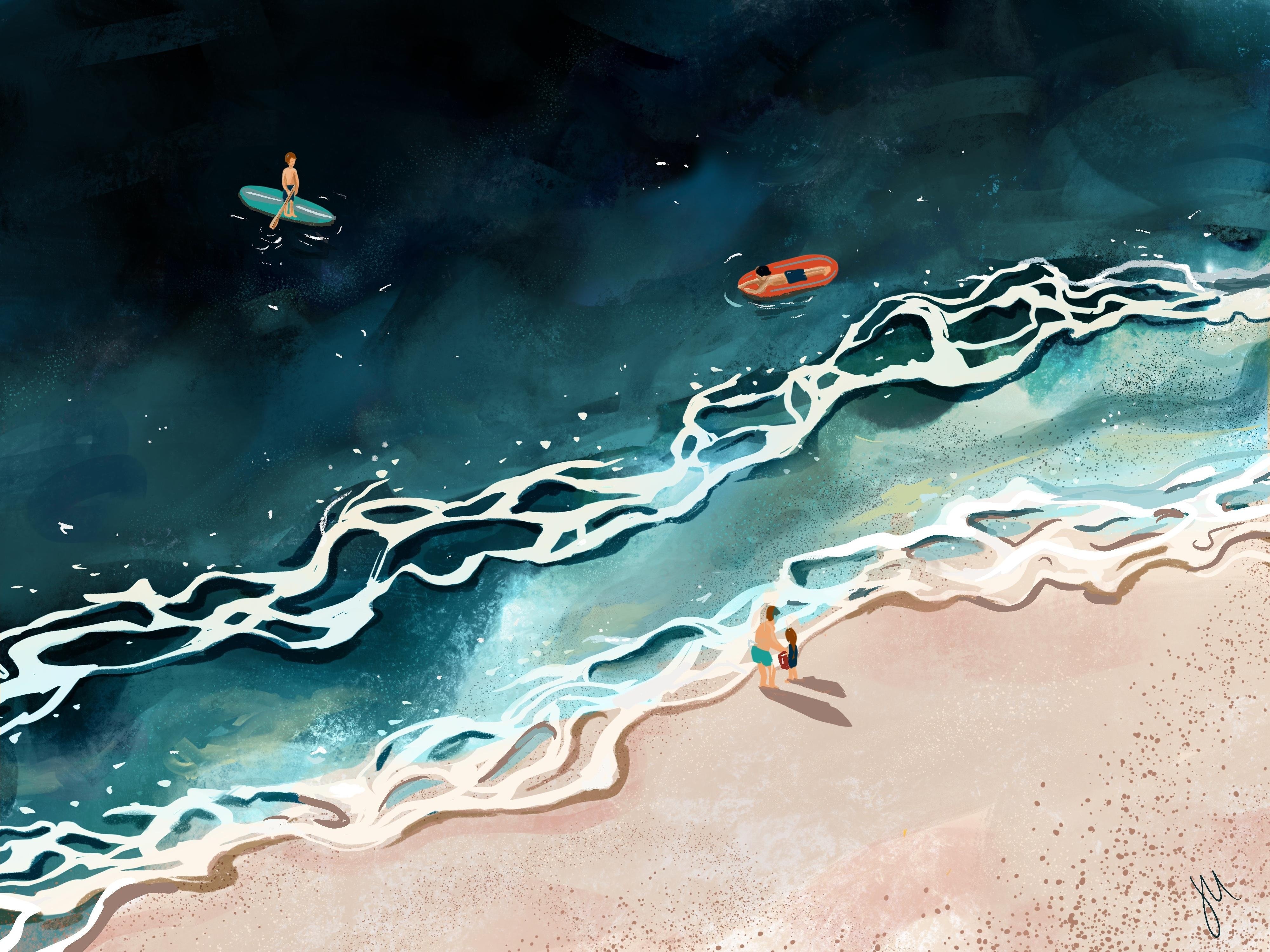 how to draw water on procreate