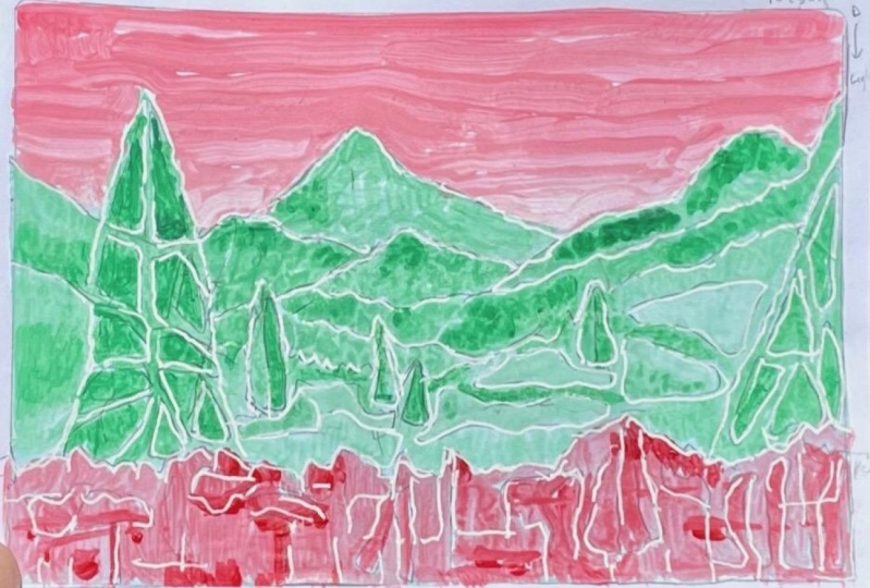 Color Block Landscape Painting: Create a meaningful memento from your ...