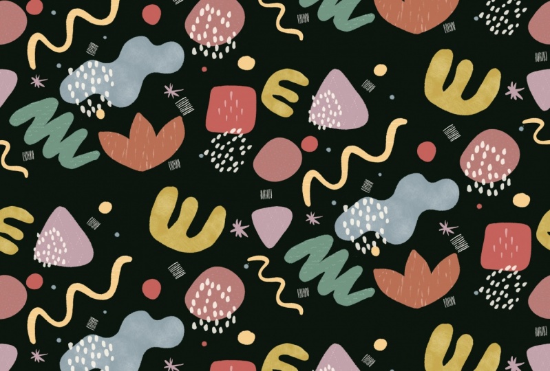 Create a Funky Abstract Pattern in Procreate using the Half Drop Repeat ...