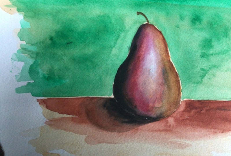 Gouache Illustration for Absolute Beginners | Let's Paint a Pear ...