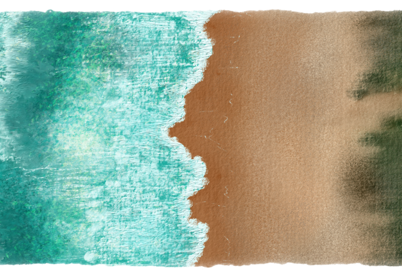 Digital Watercolor Painting: Learn to Paint A Beach Scene Using Rebelle ...