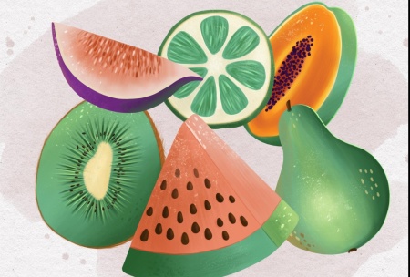 Drawing Volume and Shading: Stylized Tropical Fruit Illustration | Iva ...