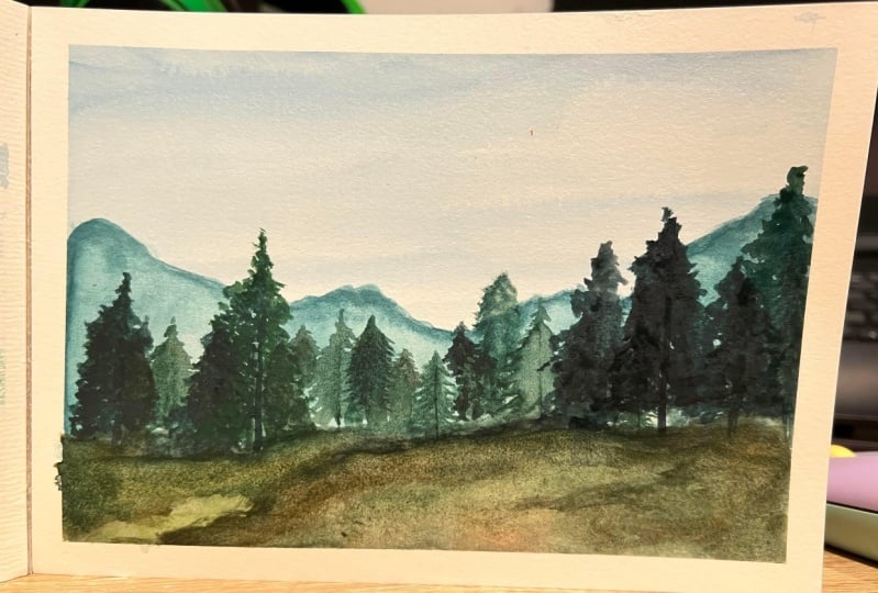 Learn how to Paint Pine Trees! (Watercolor for beginners) | Emily D. | Skillshare
