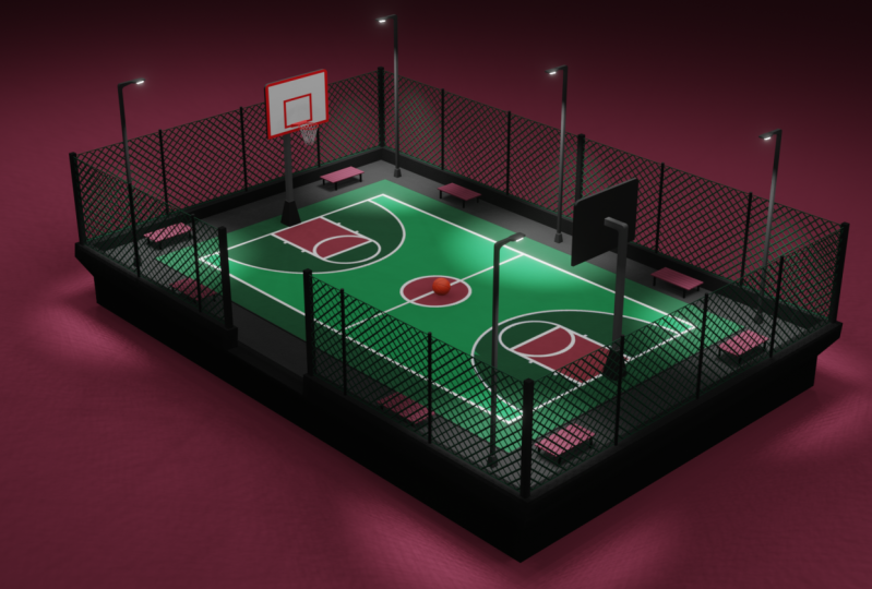 Create A Basketball Court With Blender | Nodiken 3D | Skillshare