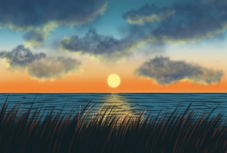 Beach Sunset In Procreate with Free Cloud Brush | Sheetal Shetty ...
