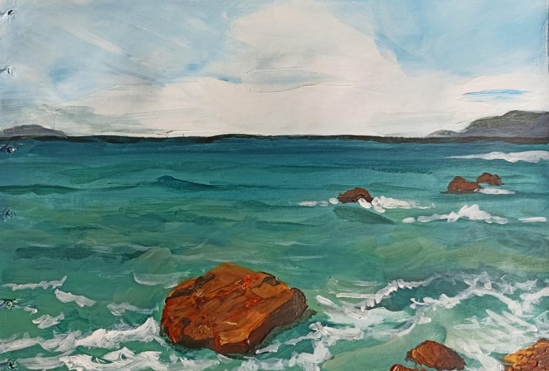 Loose Acrylic Seascape : Paint From Reference While Adding Your Own ...