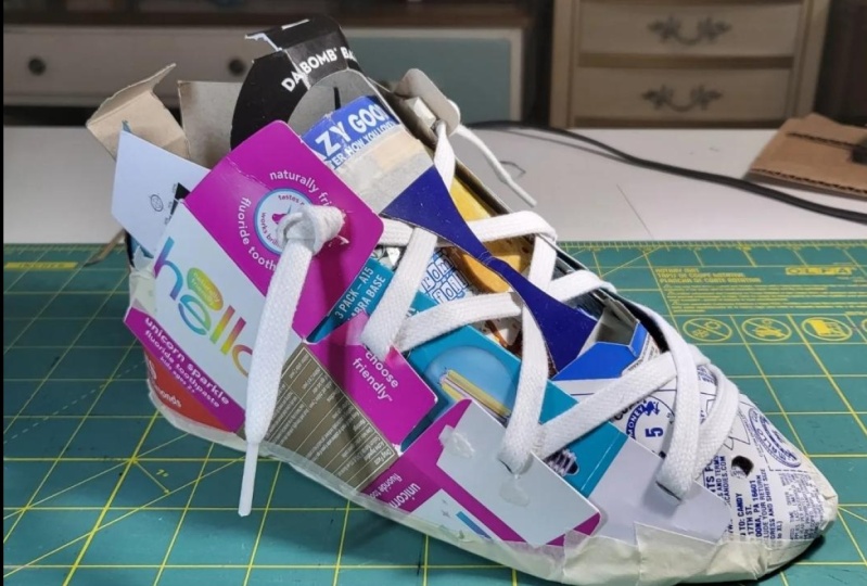Sneaker Sculptures: Design Sneakers with Your Recycling | Helen Kirkum ...