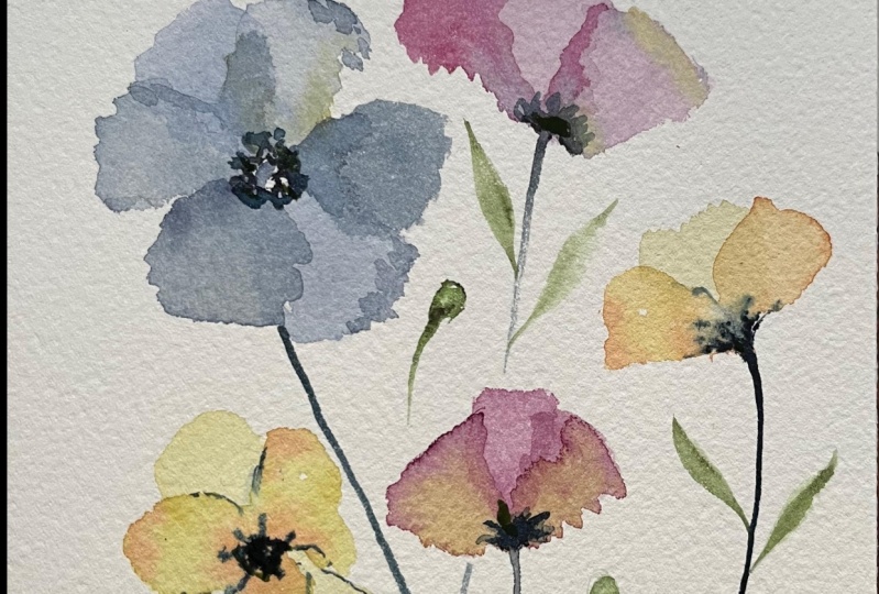 Watercolor Flowers For Beginners - Layered Watercolor Floral Painting ...