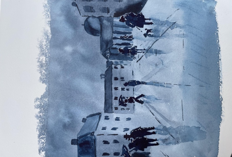 Monochromatic Urban Sketching: Easily Add People to a Rainy Cityscape ...