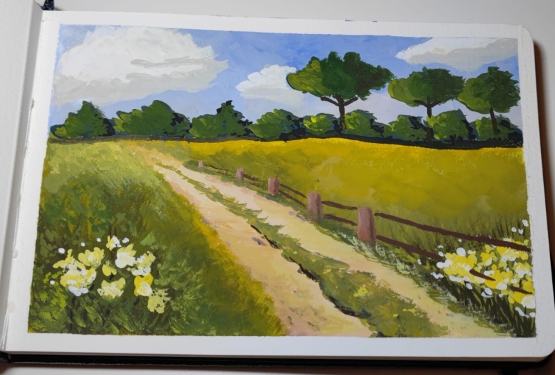How to Paint a Gouache Landscape alla Prima for a Painterly ...