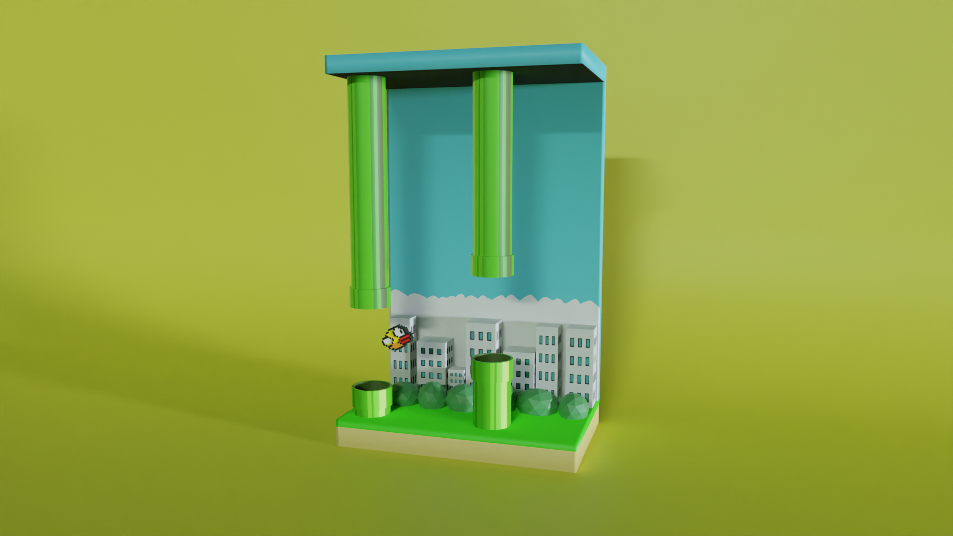 Minecraft Pixel Art Flappy Bird Tube