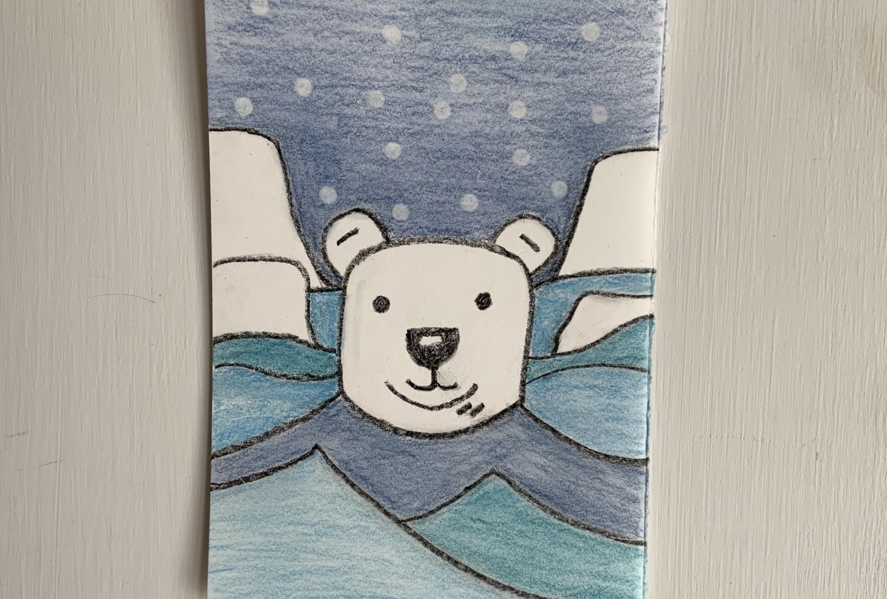 Polar Bear Drawing For Kids