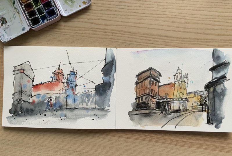 Loose and Expressive Urban Sketching - Experimental Watercolor ...