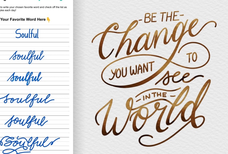Level Up Your Hand Lettering: A 7-Day Challenge to Learn Lettering Art ...