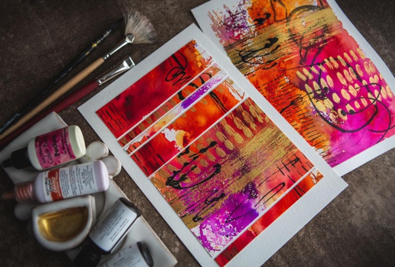 Intuitive Painting: Creating Abstracts with Watercolor Powders | DENISE ...