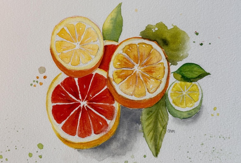 Citrus Watercolor Magic: Exploring Fun Techniques for Fruit ...
