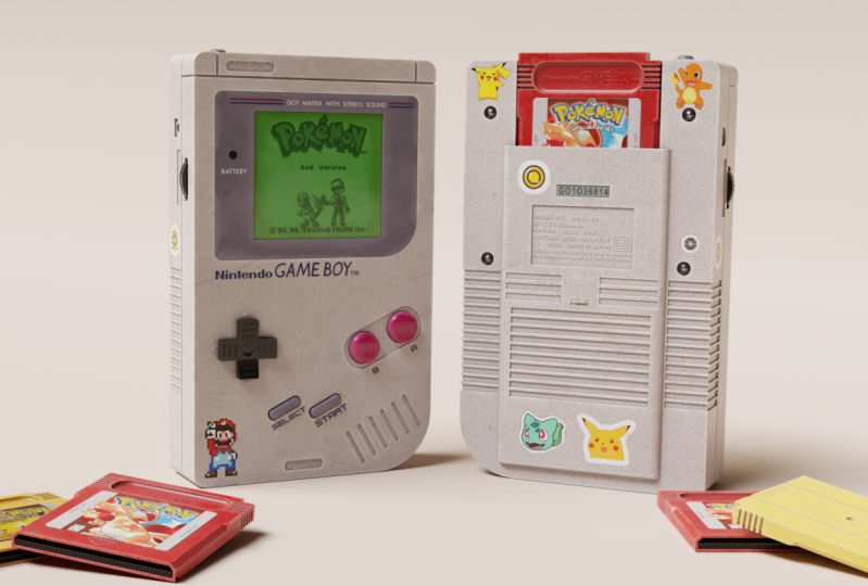 Creating a Nintendo Game-Boy in Blender and Substance Painter | Aniket ...