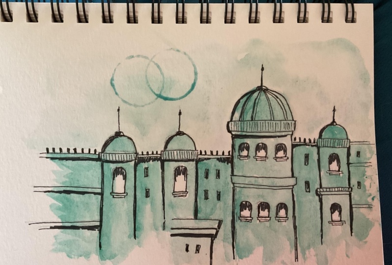 Abstract Castle Painting With Watercolors - Learn to Paint With Three ...