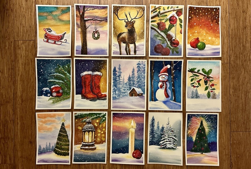 Whimsical Watercolours: 15 Festive Paintings for a Magical Christmas ...
