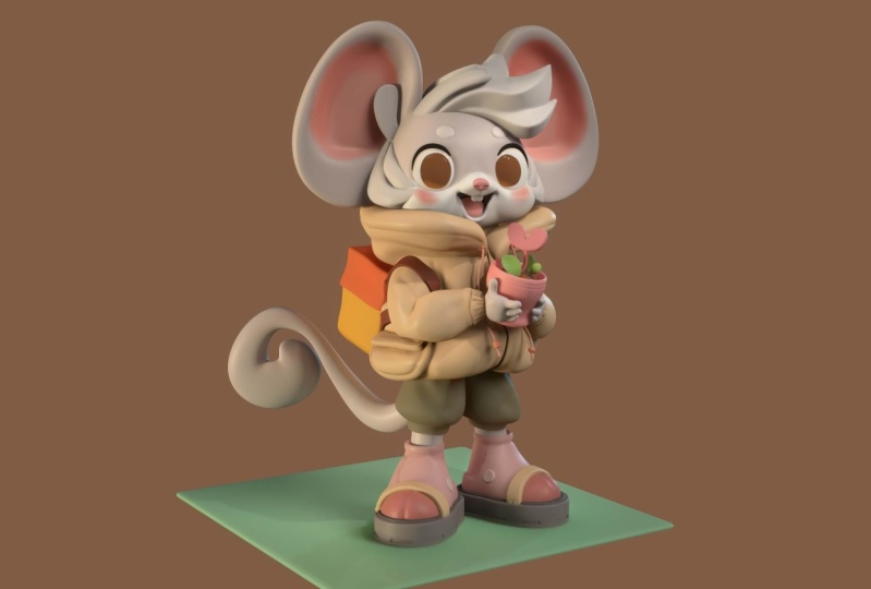 3D Advanced Character Workshop with Nomad Sculpt: Chibi Mouse | Dave ...