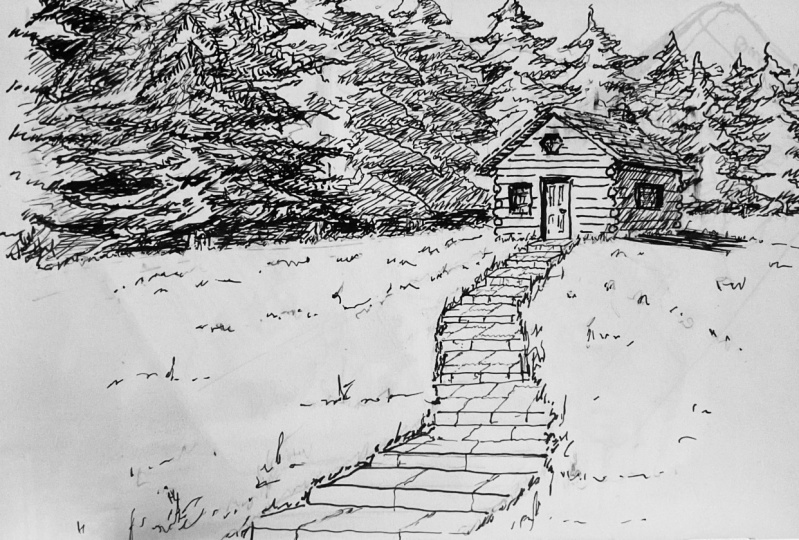 Sketching Practice: Draw a Cozy Cabin Scene with Ink Pens | Sam Gillett ...