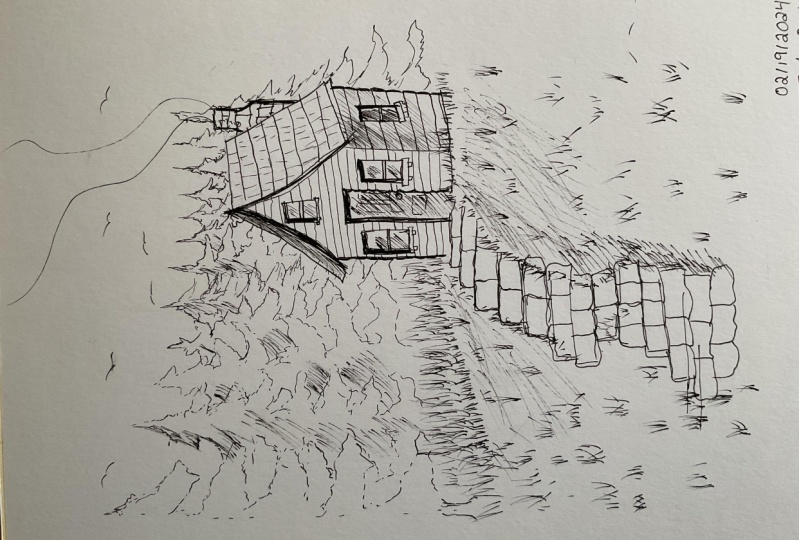Sketching Practice: Draw a Cozy Cabin Scene with Ink Pens | Sam Gillett ...
