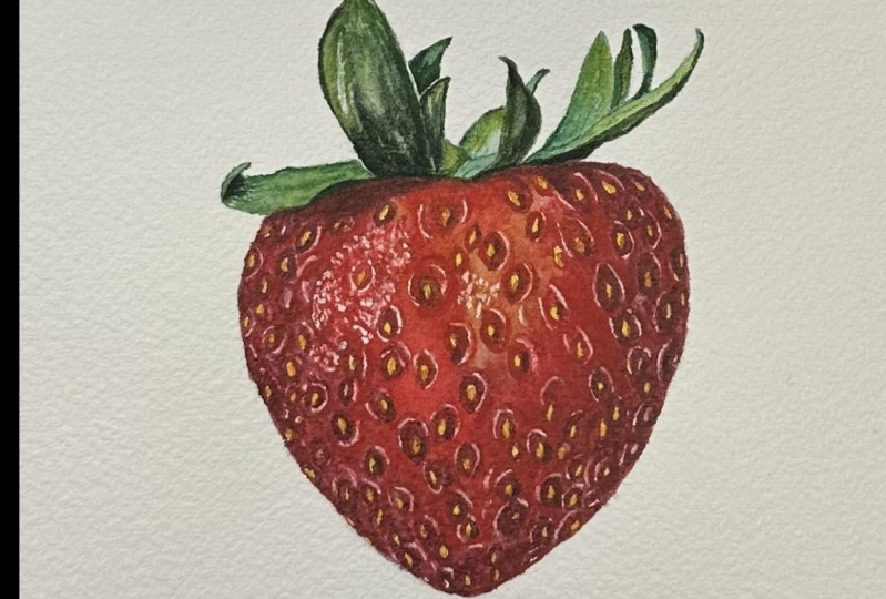 How To Paint: Realistic Watercolor Strawberry | Step By Step | Egle ...